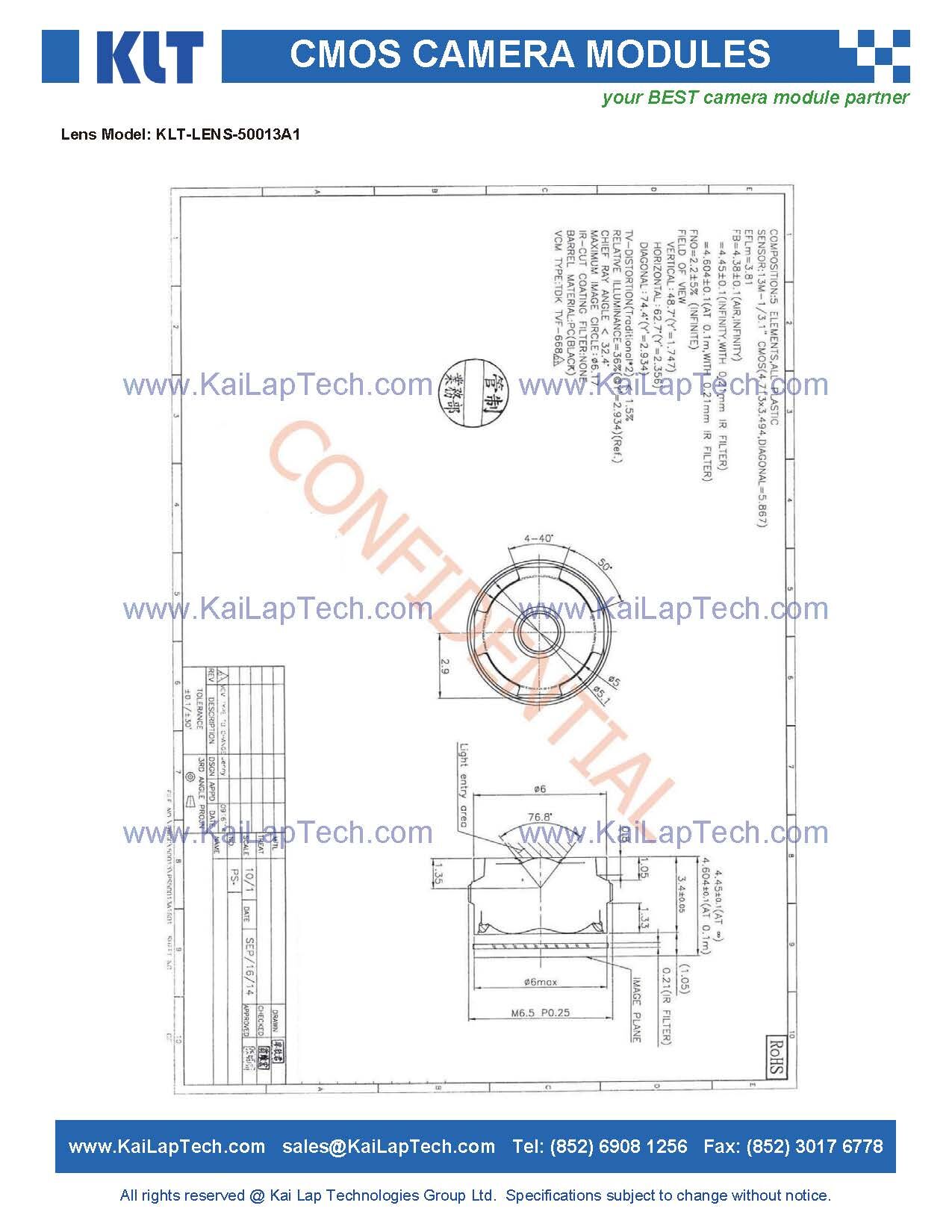 Buy Wholesale Hong Kong SAR Klt-d3ma-imx258 V3.0 13mp Imx258 Interface ...