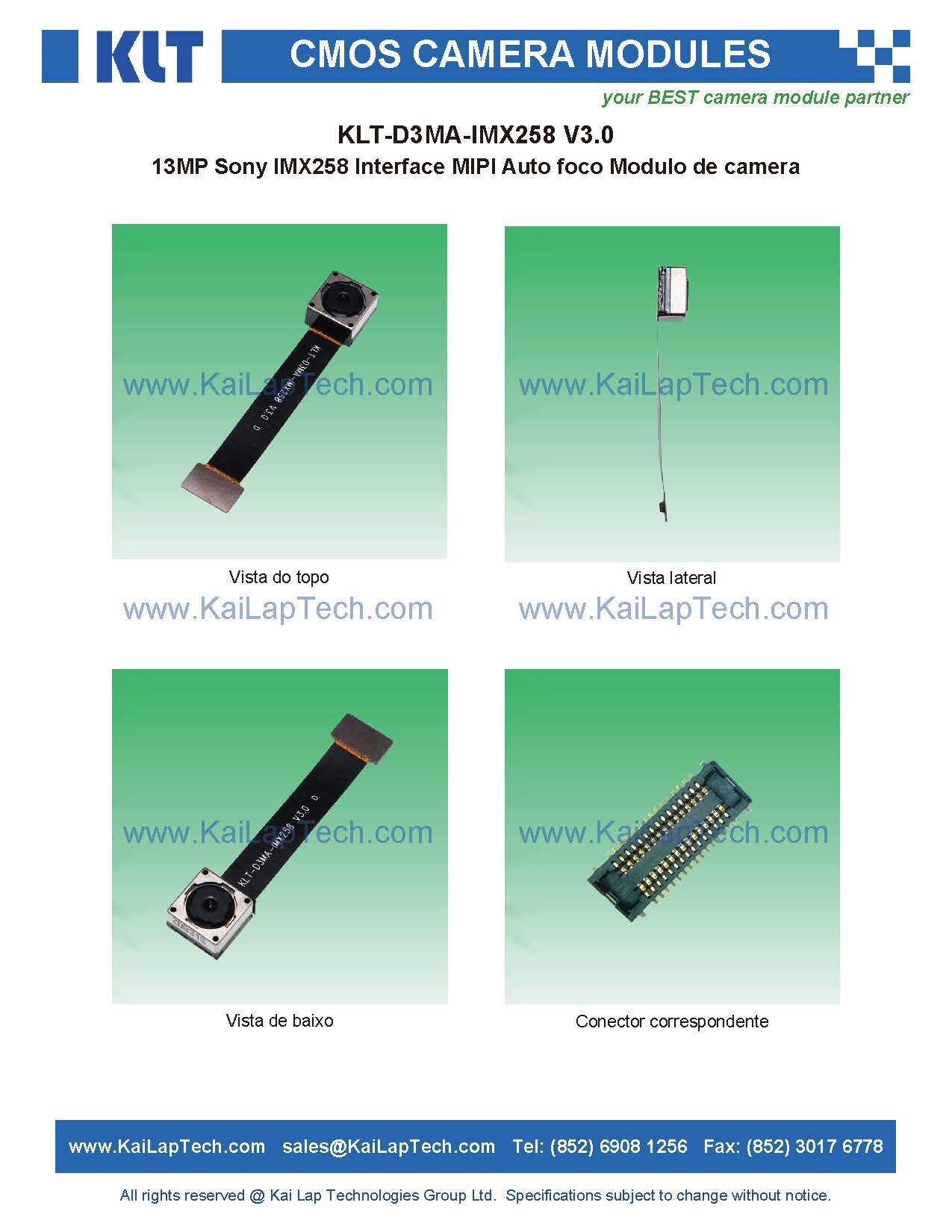Buy Wholesale Hong Kong SAR Klt-d3ma-imx258 V3.0 13mp Imx258 Interface ...
