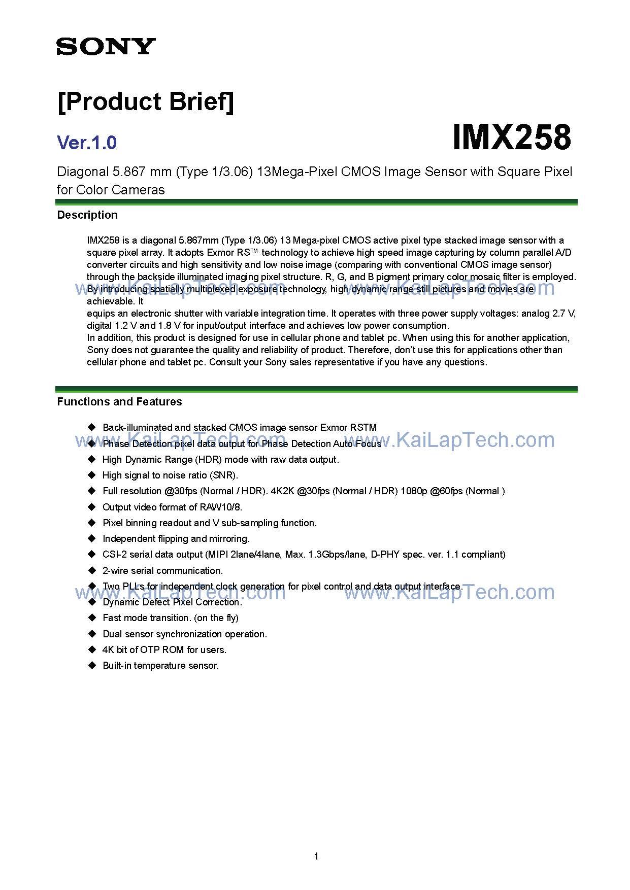 Compre Klt-p6ma-imx258 V1.2 13mp Imx258 Interfaz Mipi Auto Foco Módulo ...