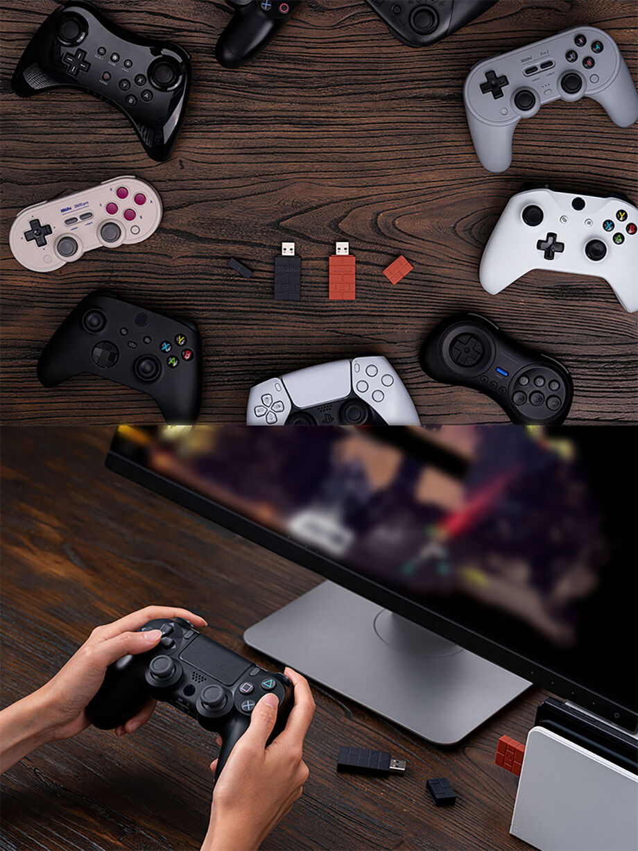 X 8bitdo Usb Wireless Adapter Gamepad Receiver For Ps3 Ps4 Ps5 ...