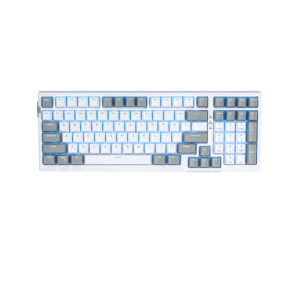 98% Rainbow Backlit Mechanical Gaming Keyboard, Customized Macro, 98 ...