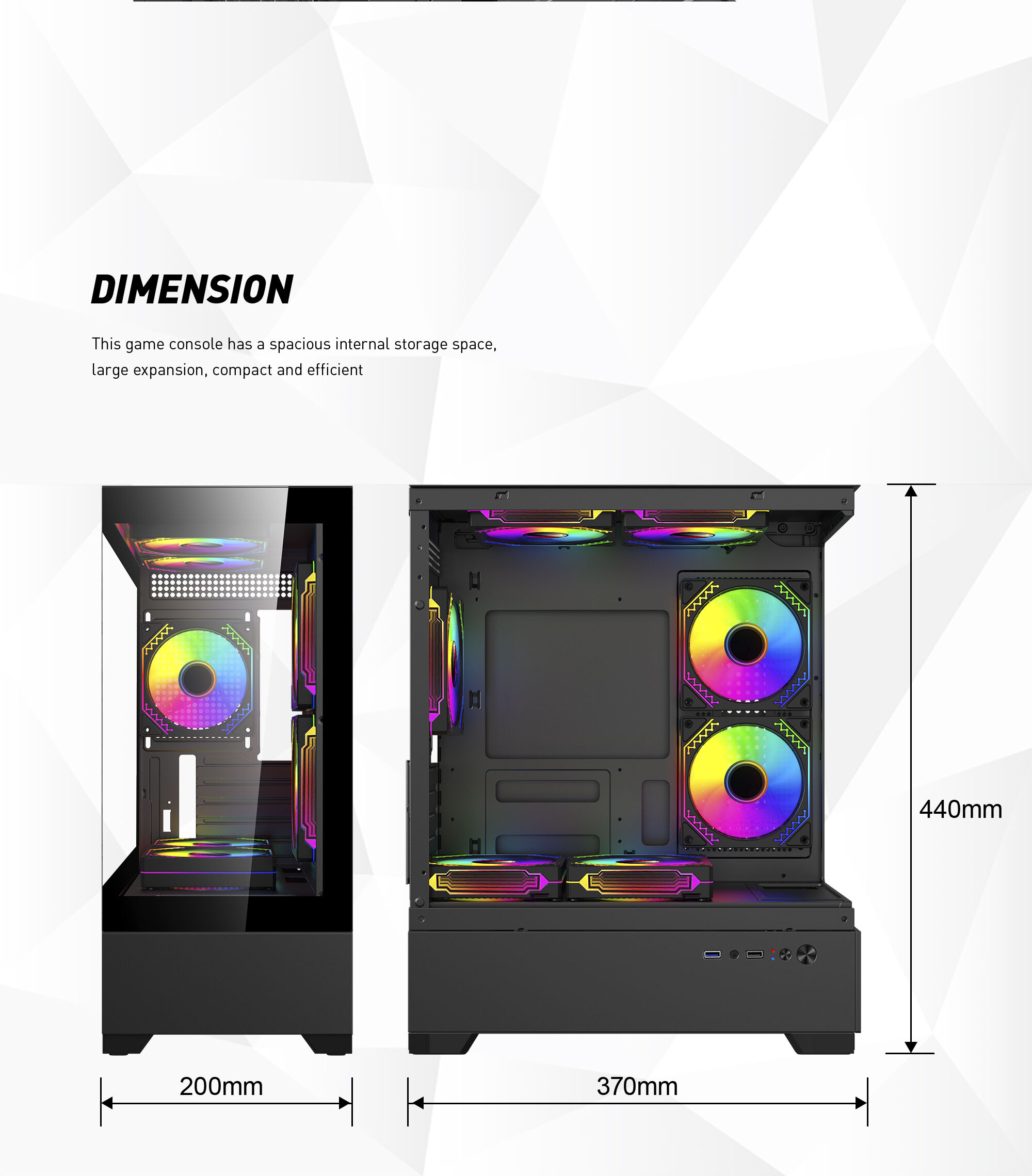 Buy Wholesale China High End Gaming Pc Case Full Glass Frameless Mini ...