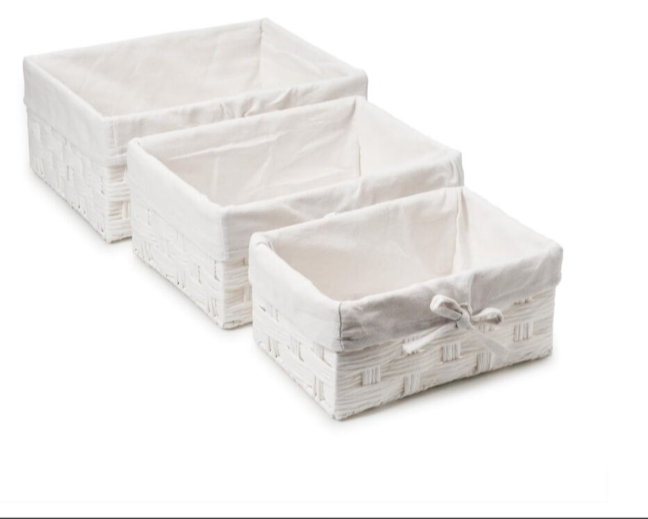 Buy Wholesale China Paper Rope Basket Bins, Nesting Storage Organizer ...