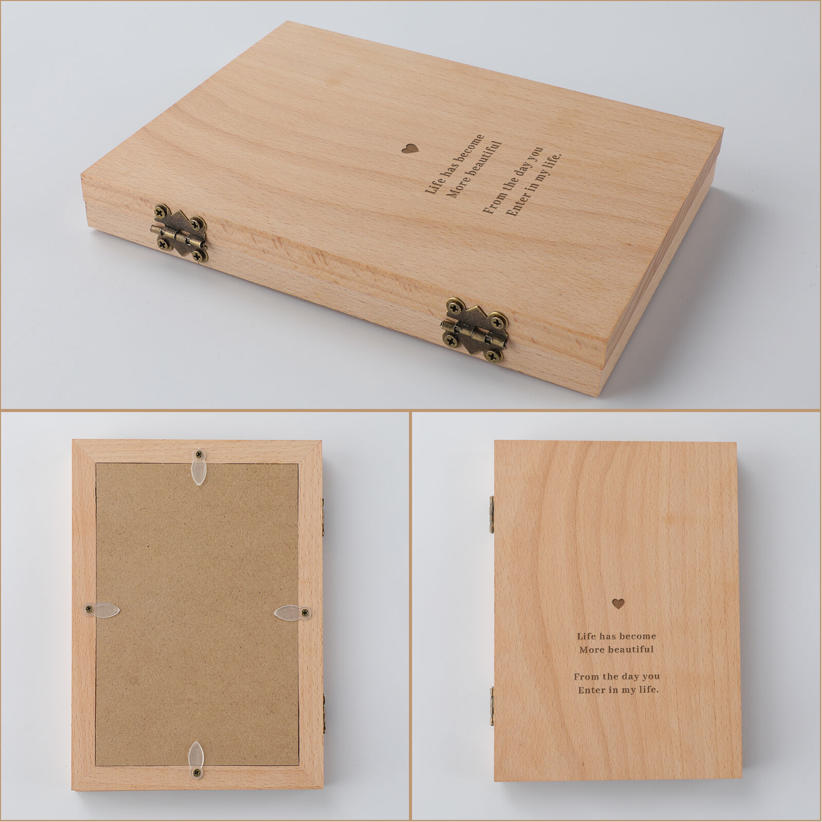 Wedding Anniversary Wooden Photo Frame Memory Personalized Gift For ...