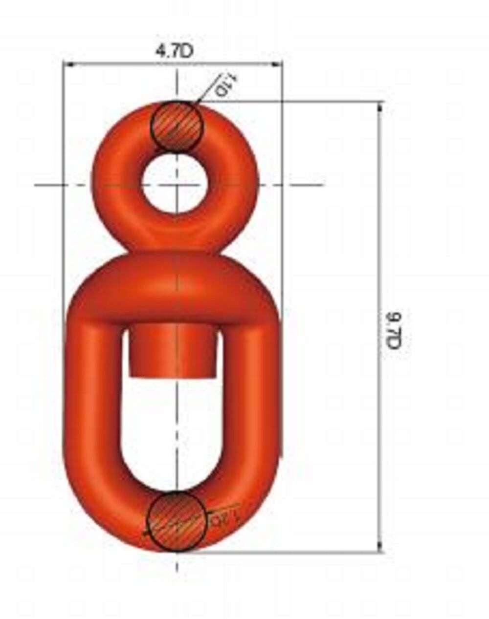 U1 U2 U3 Steel Swivel Stud Hardware Anchor Link Chain Industrial-grade ...