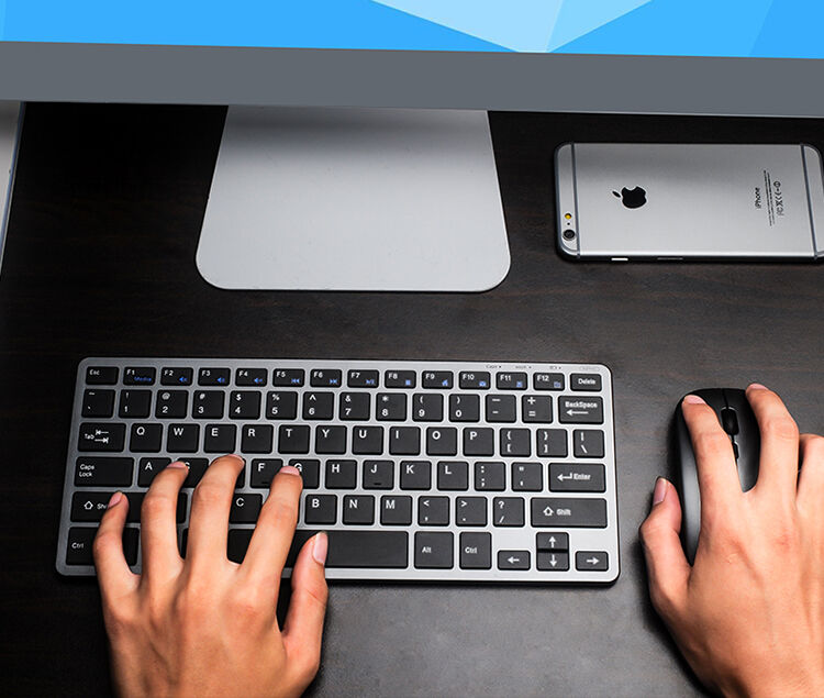 Bluetooth Wireless Keyboard And Mouse Combo Ultra Thin Portable Multi ...