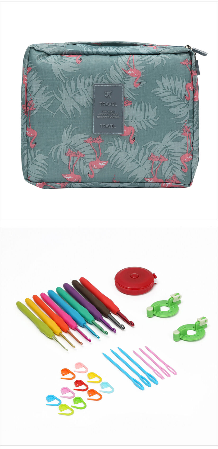 Buy Wholesale China Portable Crochet Needle Sets Starter Kit With Yarn ...