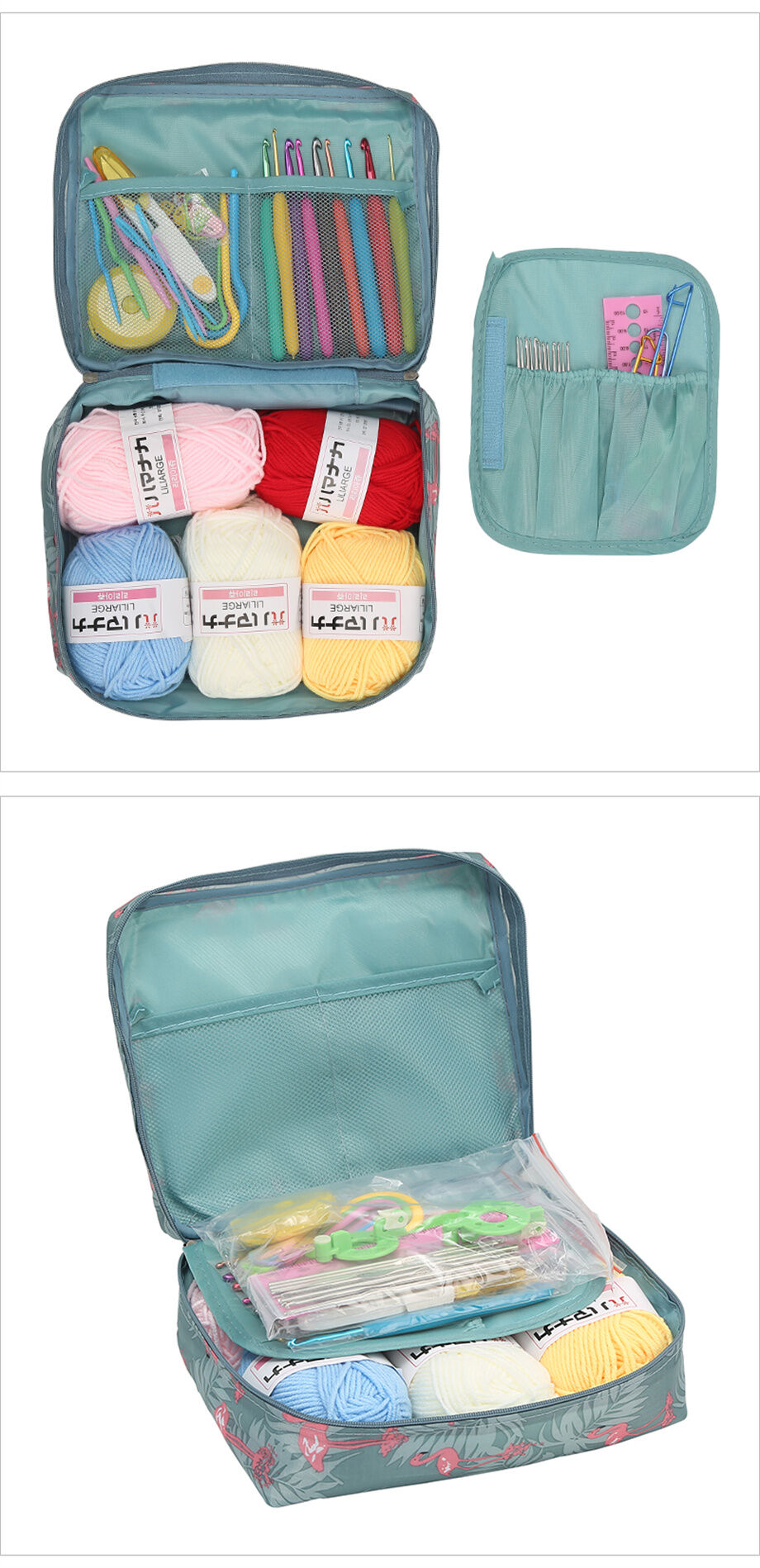 Buy Wholesale China Portable Crochet Needle Sets Starter Kit With Yarn ...