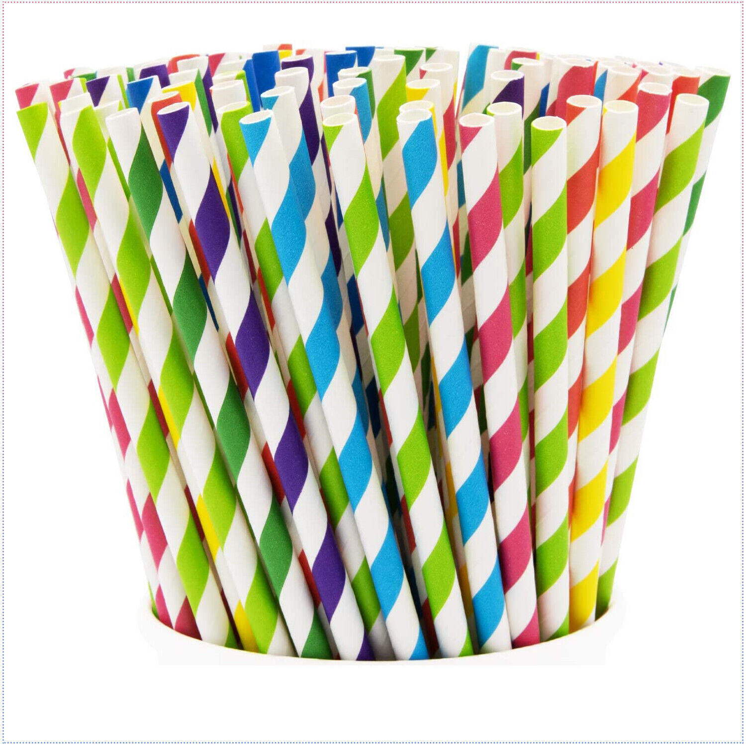Paper Straw, White Paper Straw Biodegradable Dye-free - Premium Extra ...