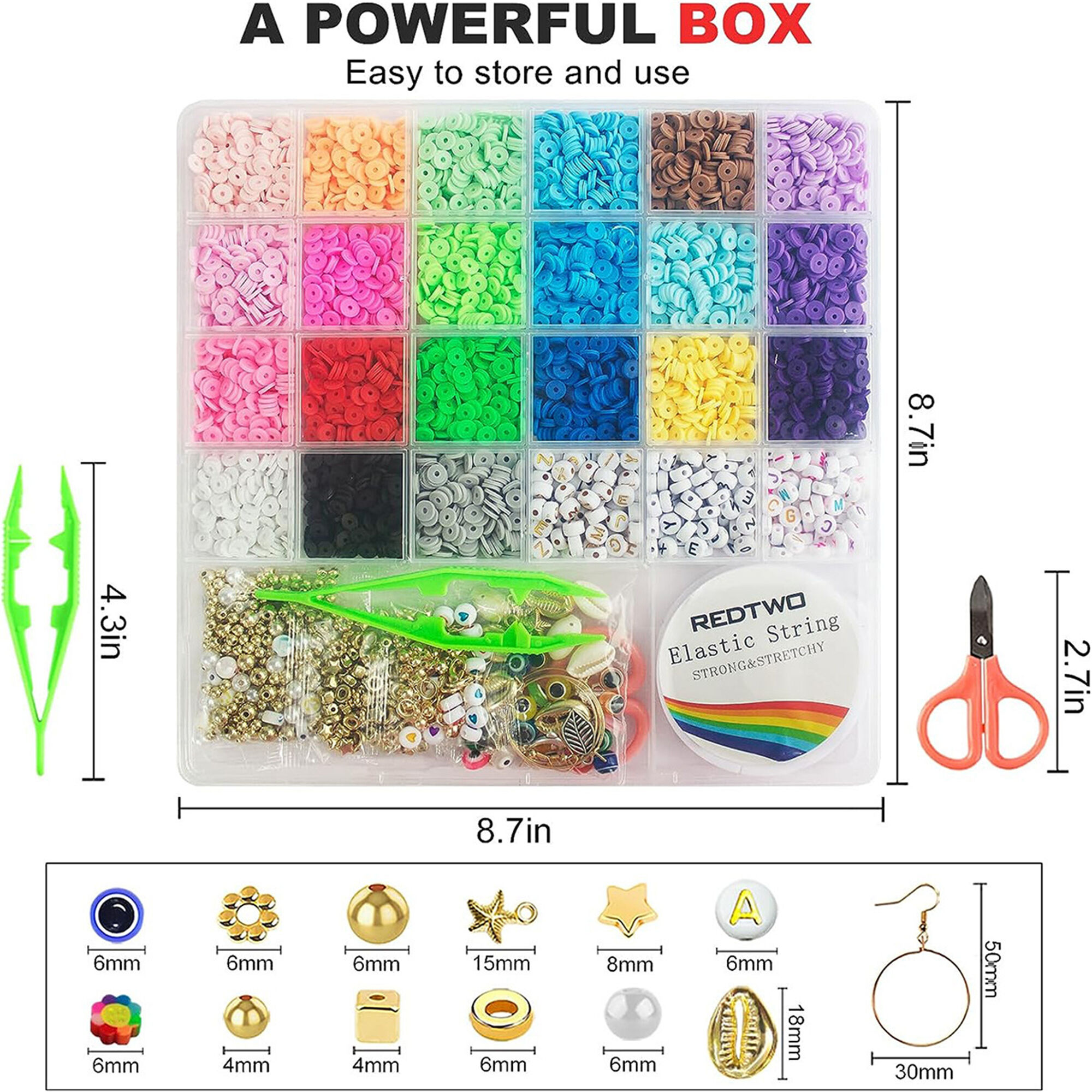 Polymer Clay Sheet Clay Bead Slice Diy Jewelry Accessories Set Box ...