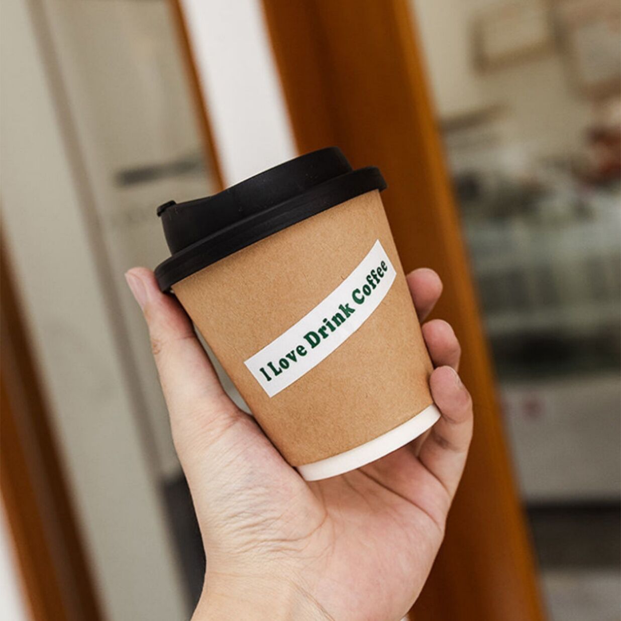 Disposable Coffee Paper Cup For Hot Drinks Ins Style Double-layer ...