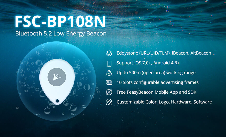 Feasycom Programmable Ble Smallest 5.2 Push Button Bluetooth Nfc Wristband Beacon Support ...