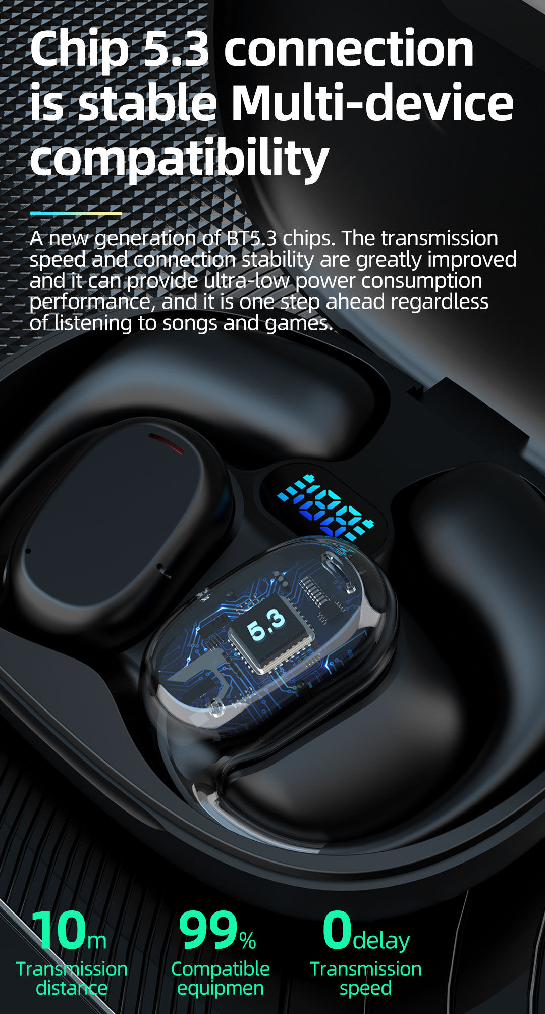 Buy Wholesale China Gt280 Tws Earphones Touch Control Led Digital ...