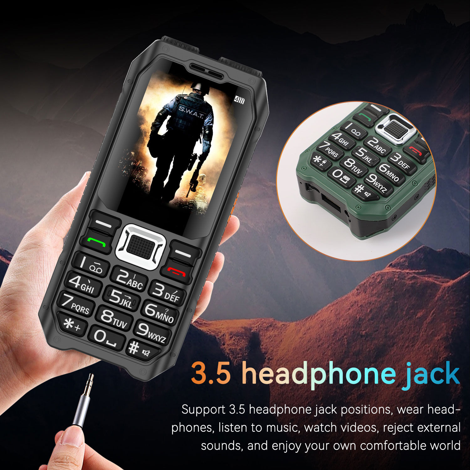 Etross 4 Sim Bar Phone, Rugged Phone, Feature Phone, Cordless Phone ...