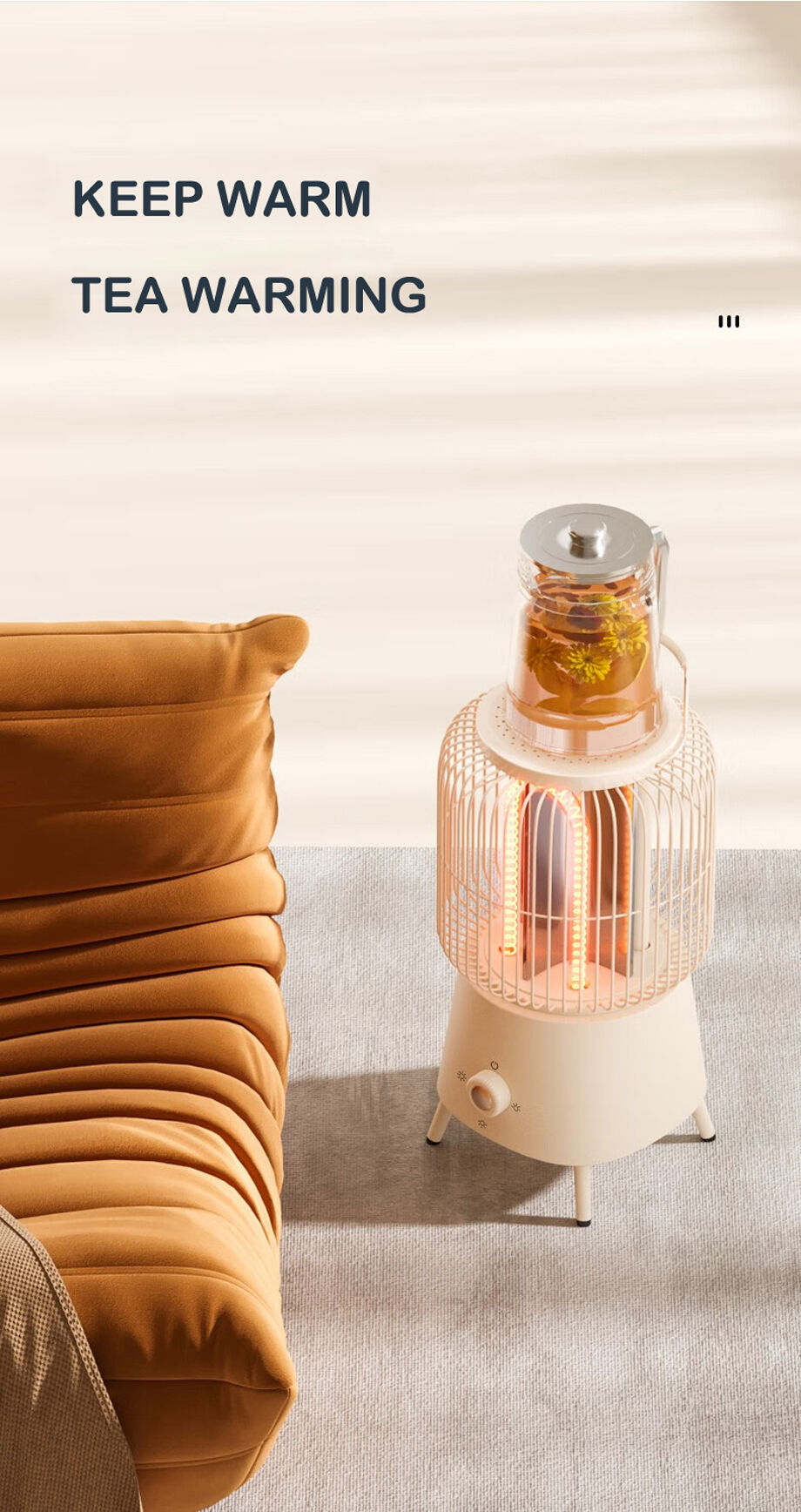 Latest 1200w Far Infrared Heater Birdcage Shaped Tiny Design 360 ...