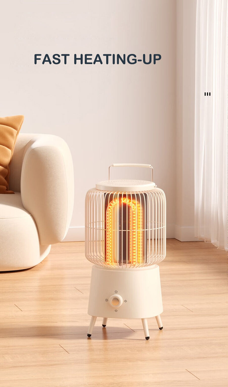 Latest 1200w Far Infrared Heater Birdcage Shaped Tiny Design 360 ...