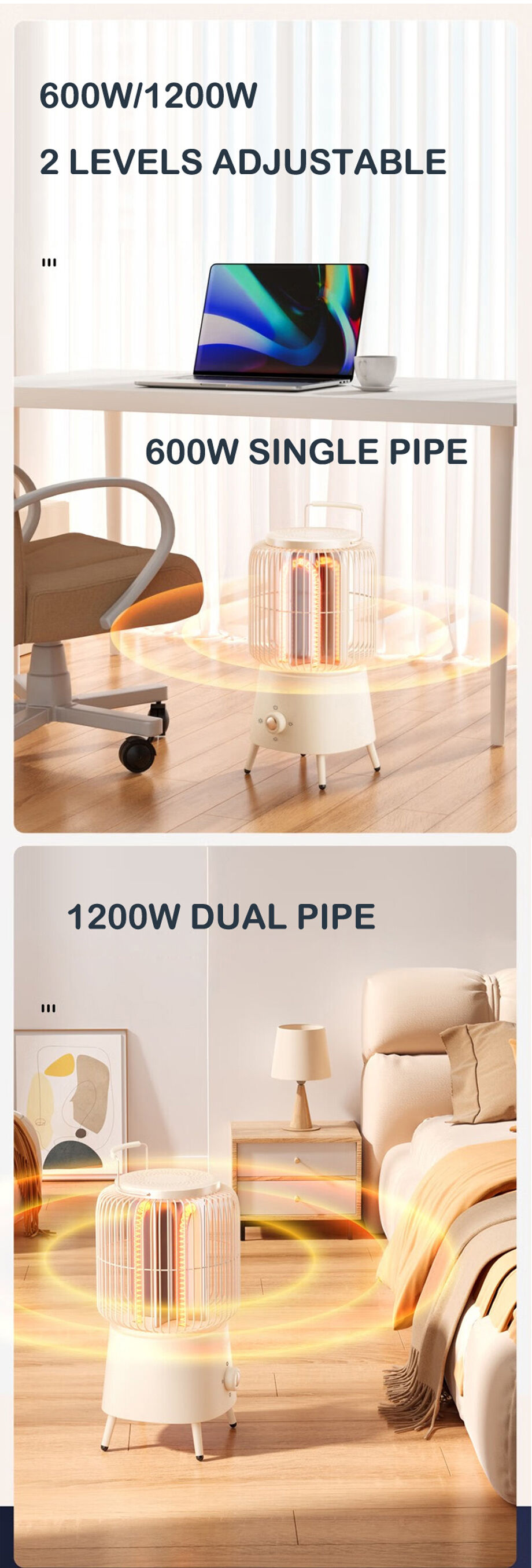 Latest 1200w Far Infrared Heater Birdcage Shaped Tiny Design 360 ...