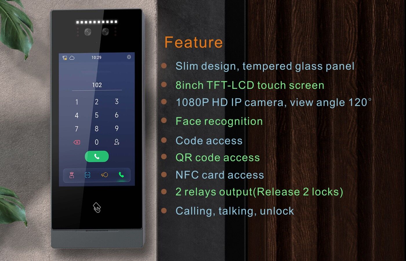 Buy Wholesale China 4 Inch Touch Monitor Works Face Recognition Video ...