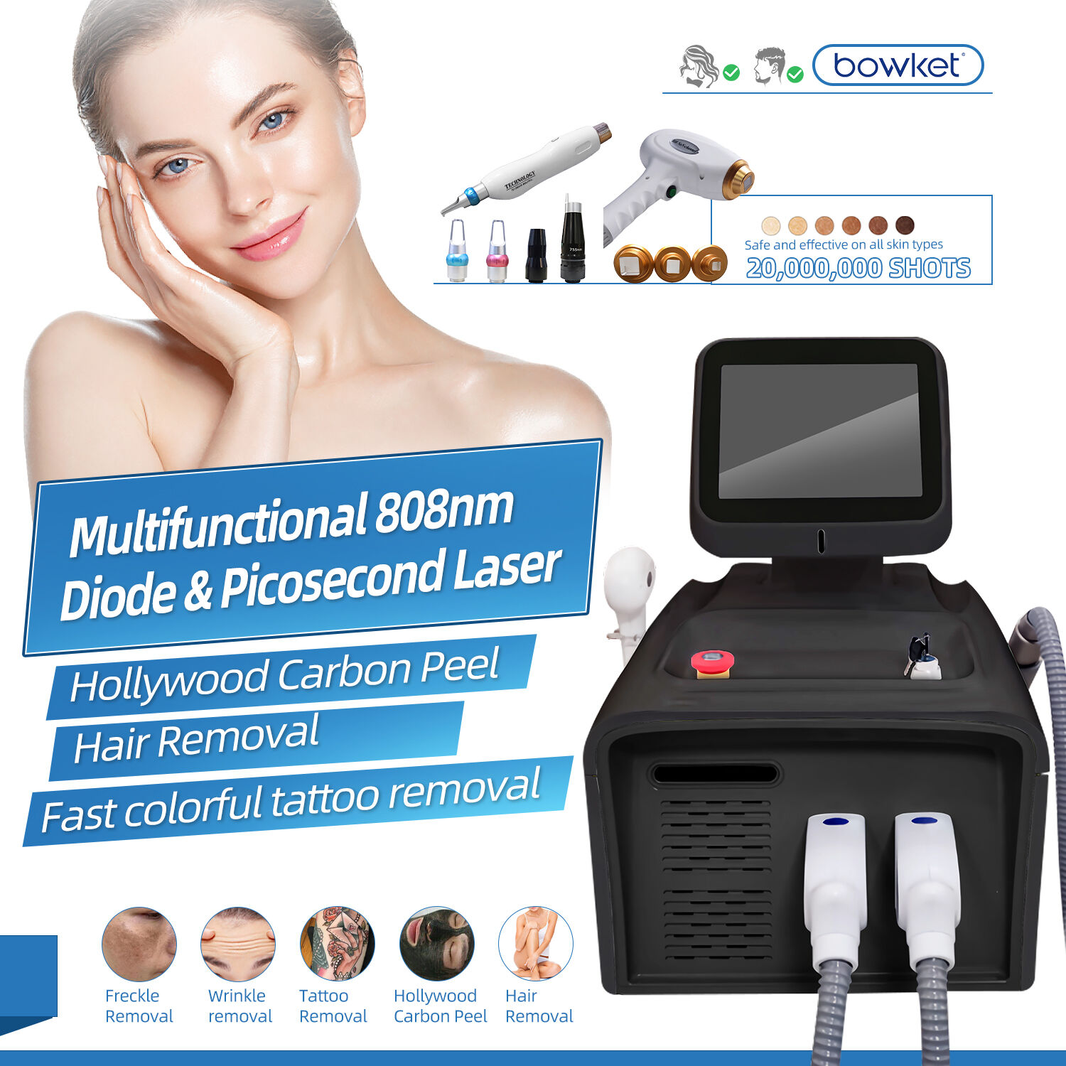 Buy Wholesale China Bowket Painless Ipl Diode Laser Hair Removal For ...