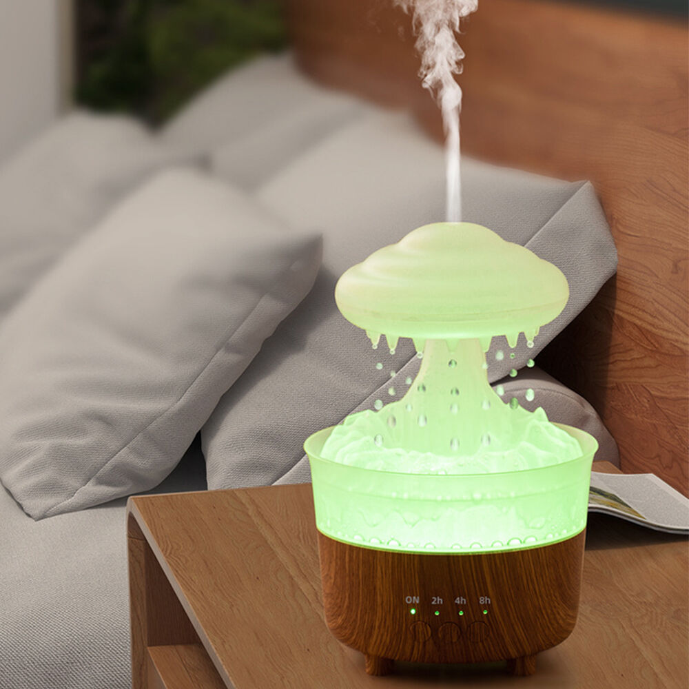 Colorful Raindrops Rain Cloud Humidifier Home Desktop Bedroom Diffuser ...
