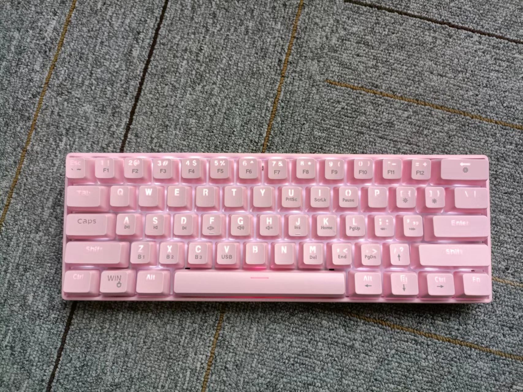 Cheap Price Usb-c Wired 60% Rainbow Led Gamer Mechanical Gaming ...