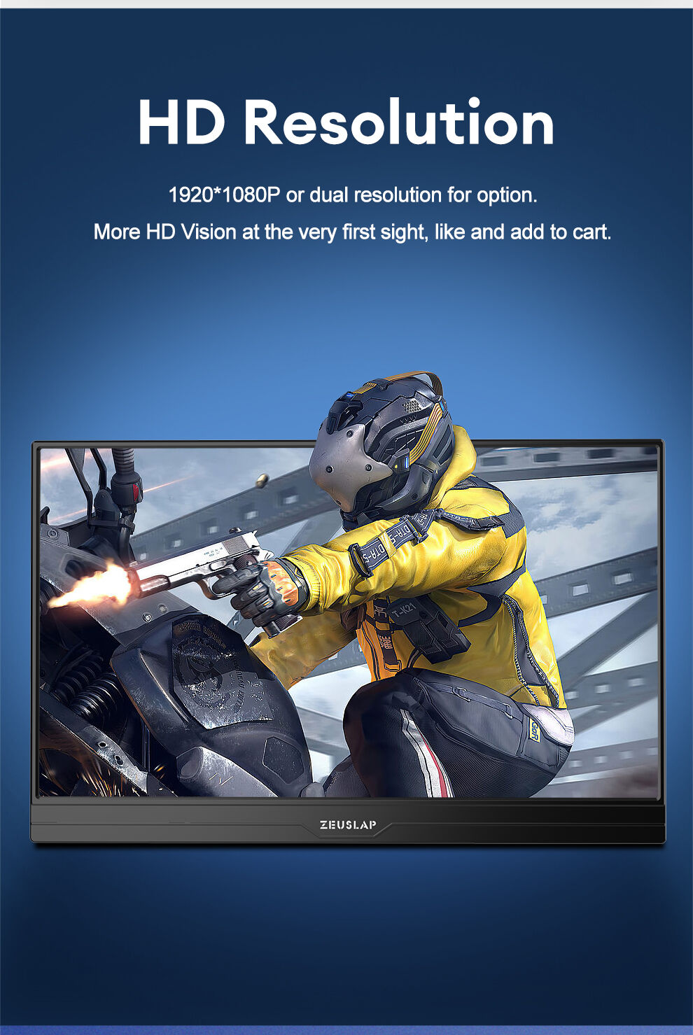 Zeuslap 60hz 15.6 Fhd Ips Travel Pc Lcd Display Portable Monitor ...