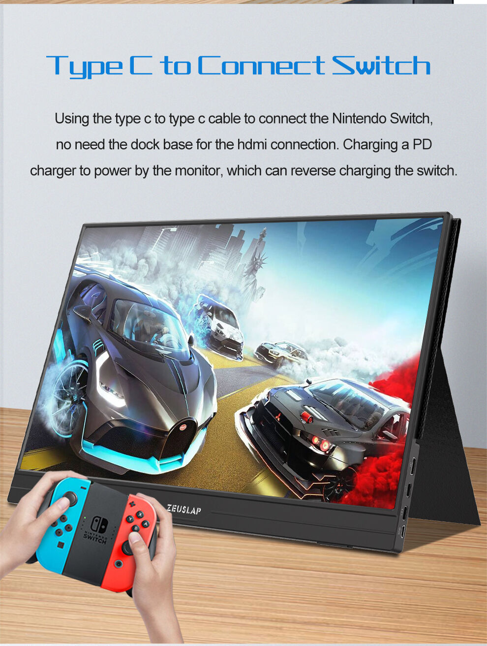 Zeuslap 60hz 15.6 Fhd Ips Travel Pc Lcd Display Portable Monitor ...