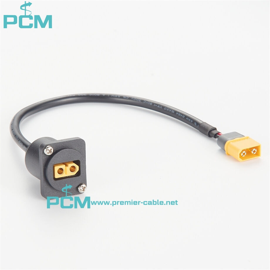 Panel Mount Xt60 Charge Extension Cable Panel Mount Female Xt60 ...