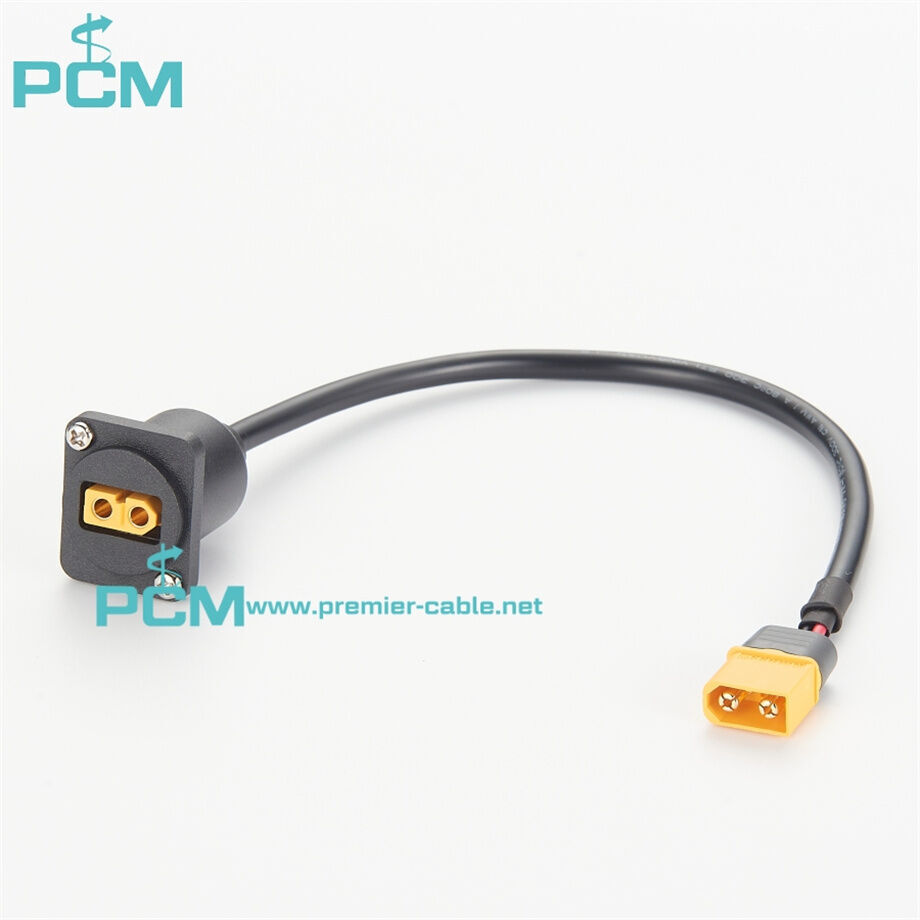 Panel Mount Xt60 Charge Extension Cable Panel Mount Female Xt60 ...