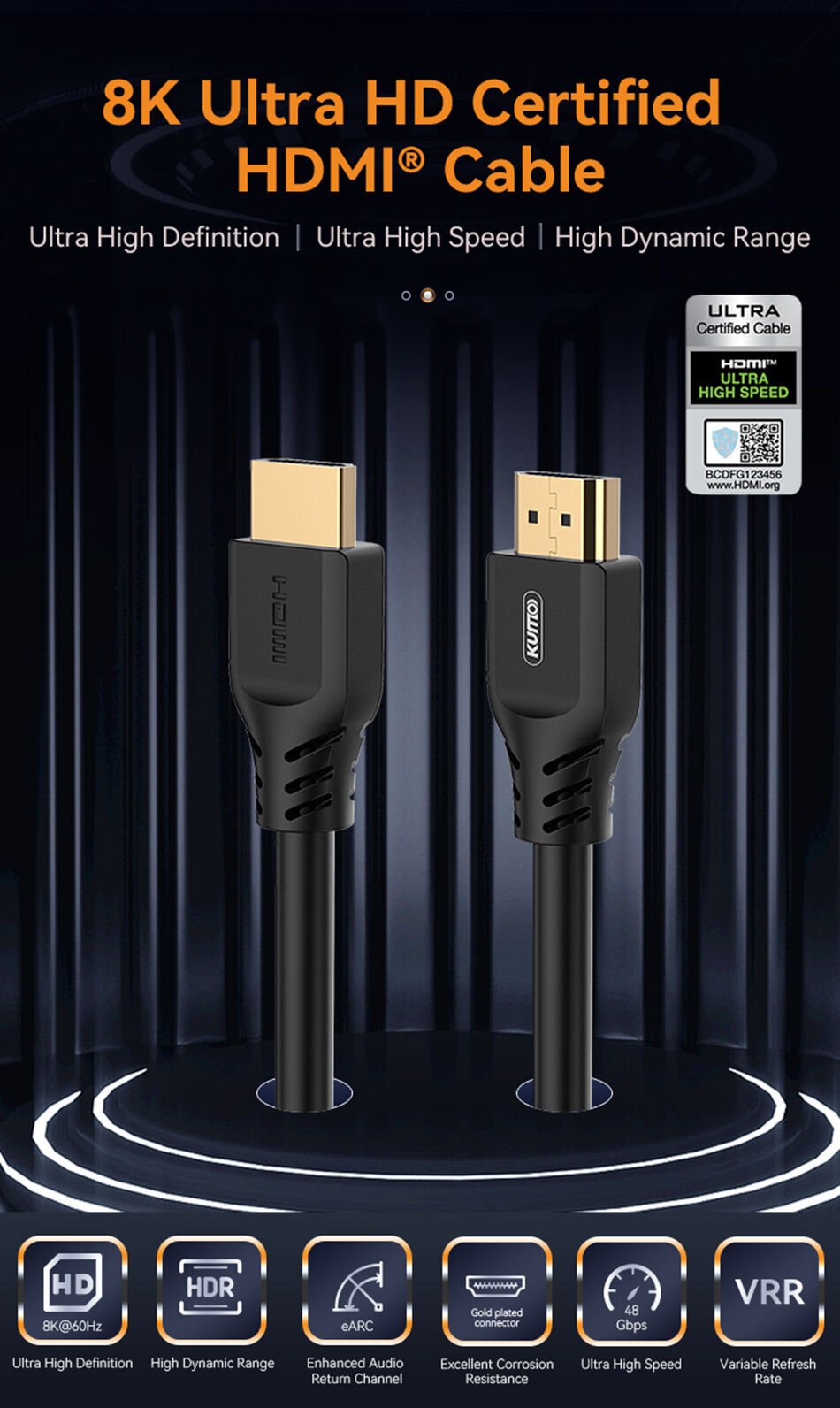 Buy Wholesale China Factory Price 8k/60hz 4k/120hz Hdmi Cable Support ...