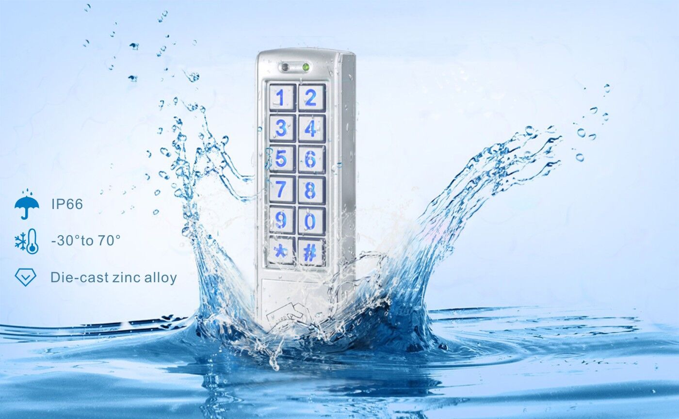 Buy Wholesale China 3 Ways To Unlock Waterproof Metal Access Control Keypad Door & Epoxy Sealed ...