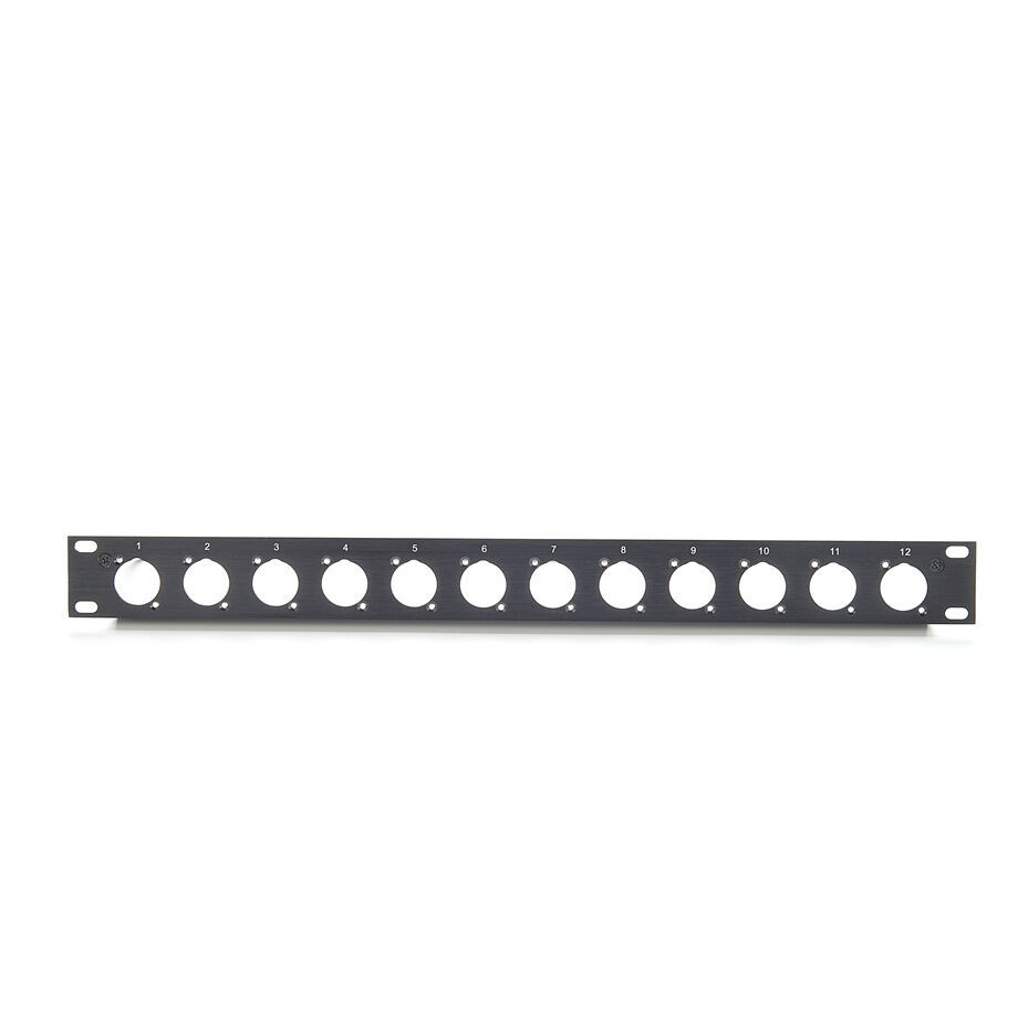 Patch Panel 12 Port D Series Cutouts For Neutrik Chassis Connector, 12 ...