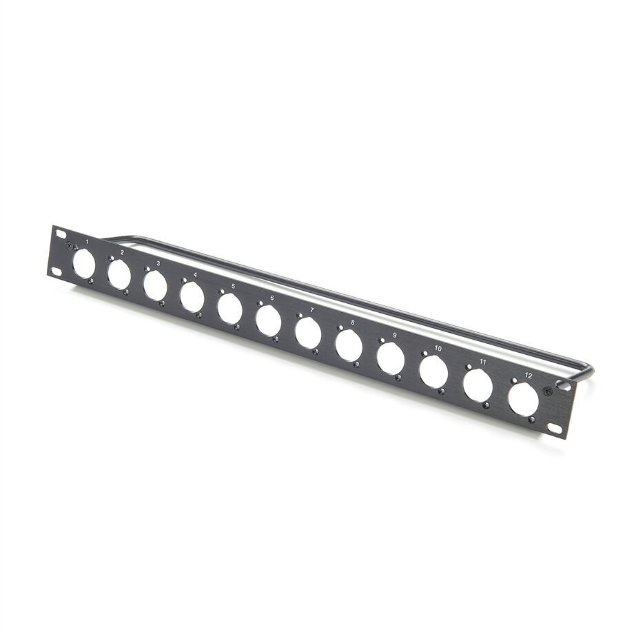 Patch Panel 12 Port D Series Cutouts For Neutrik Chassis Connector, 12 ...