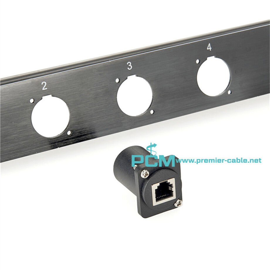 Patch Panel 12 Port D Series Cutouts For Neutrik Chassis Connector, 12 ...