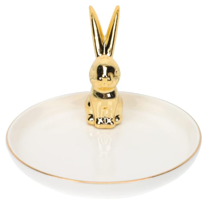 Gold Mini Rabbits Decor Accents Animal Statues Sculptures Cute Home ...