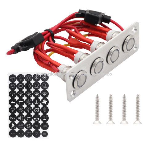 Waterproof Switch Panel 6-Gang Waterproof Push Button Switch Panel ...