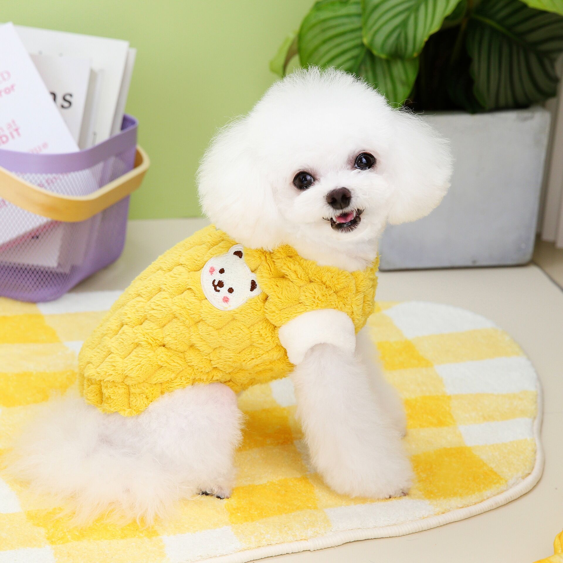 Dog Winter Clothes Dog Sweater With Ring Soft Winter Pet Clothes Dog ...