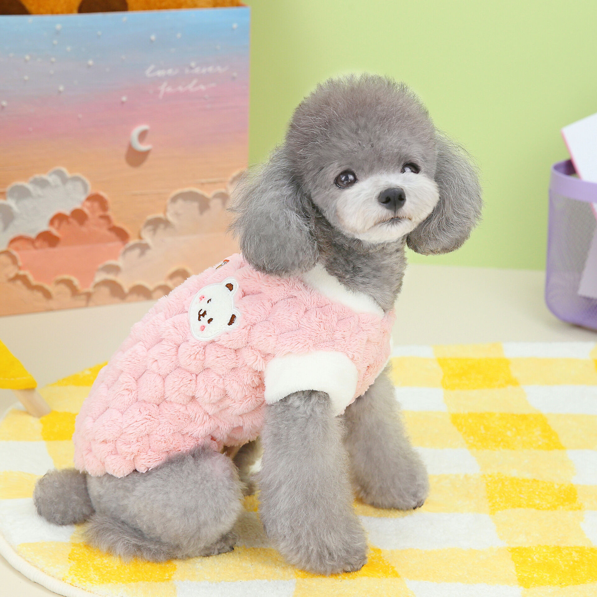 Dog Winter Clothes Dog Sweater With Ring Soft Winter Pet Clothes Dog ...