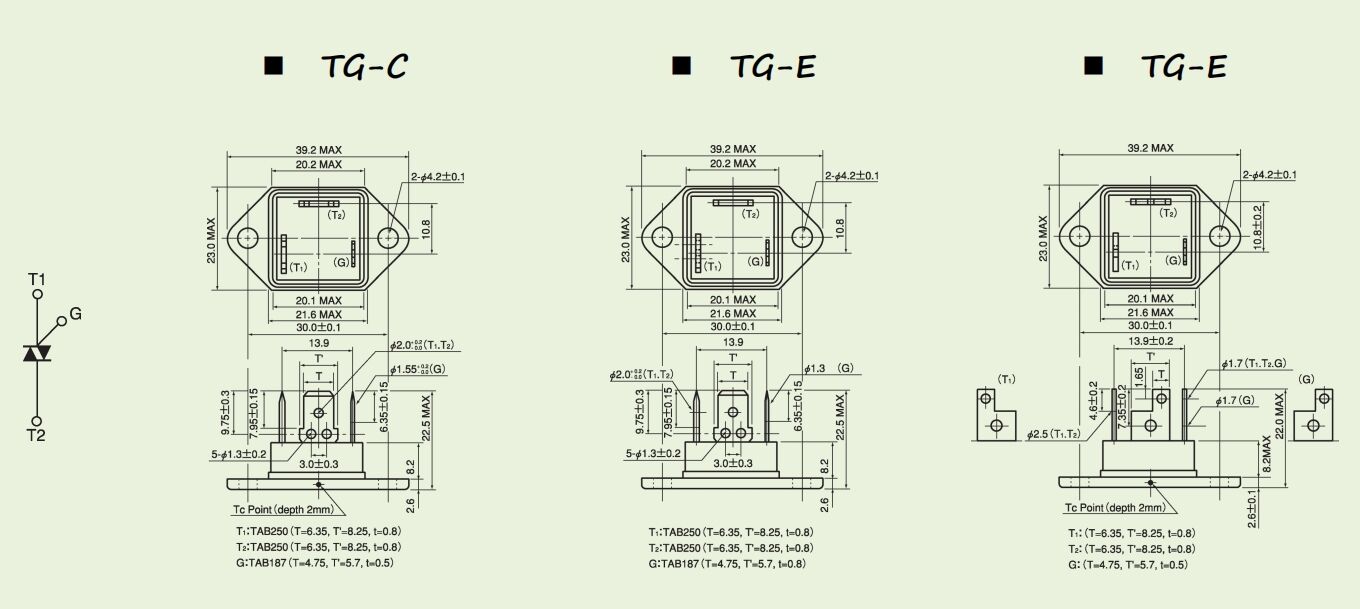 Buy Wholesale China High Surge Capability 400a Tg C Package Triac ...