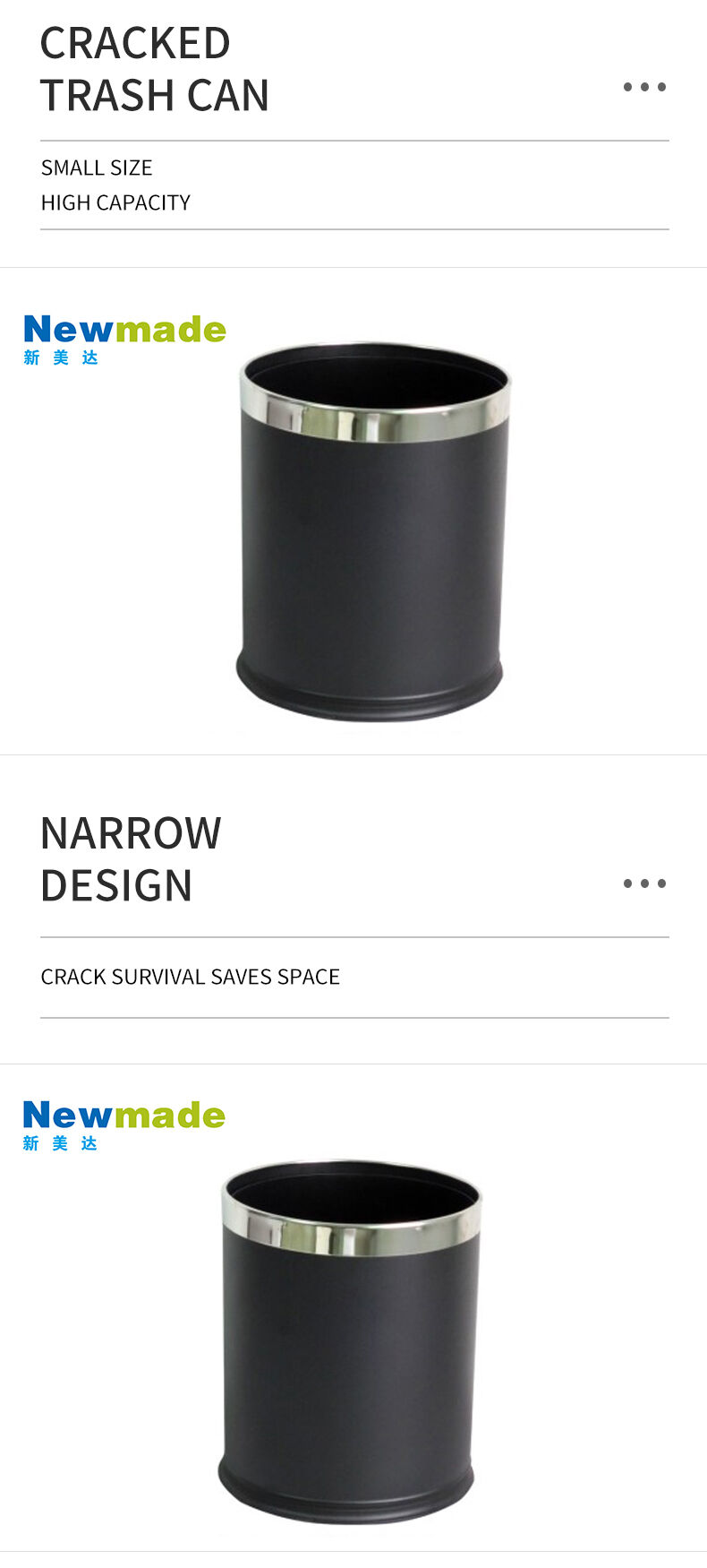 Buy Wholesale China Durable Metal 10l Double Layer Dustbin For Hotel ...