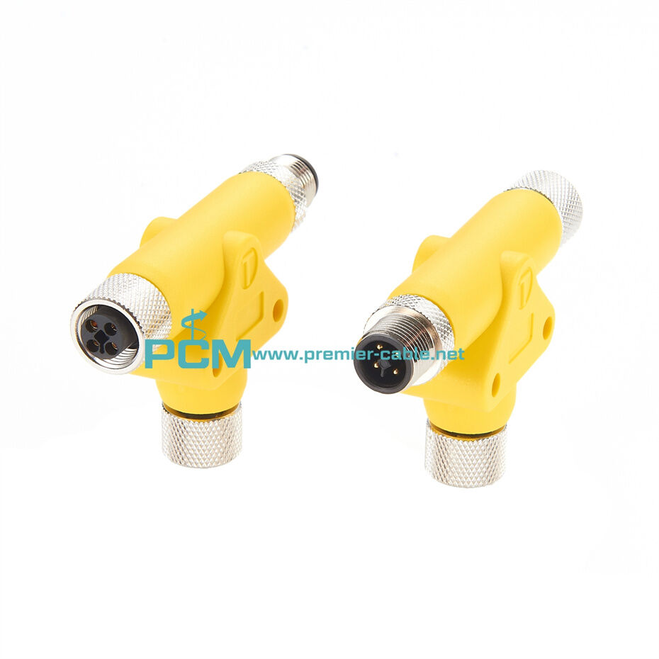 Buy Wholesale China M12 Molded T-splitter Connector T Code 4 Pin M12 T ...