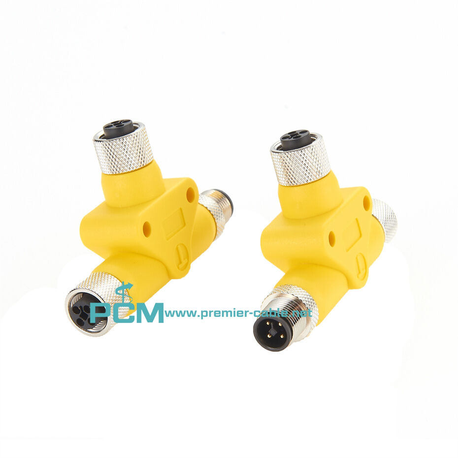 Buy Wholesale China M12 Molded T-splitter Connector T Code 4 Pin M12 T ...