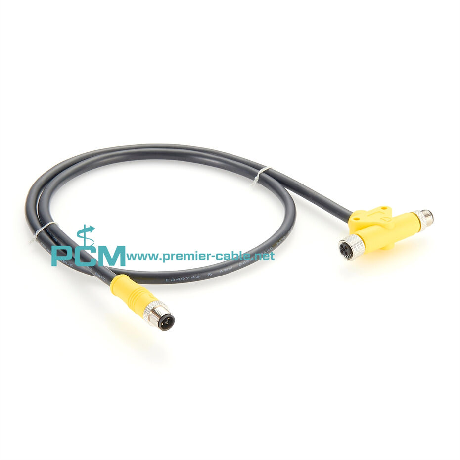 Buy Wholesale China Power Cordset Extension Cable M12 4-pin T Code Ip67 ...