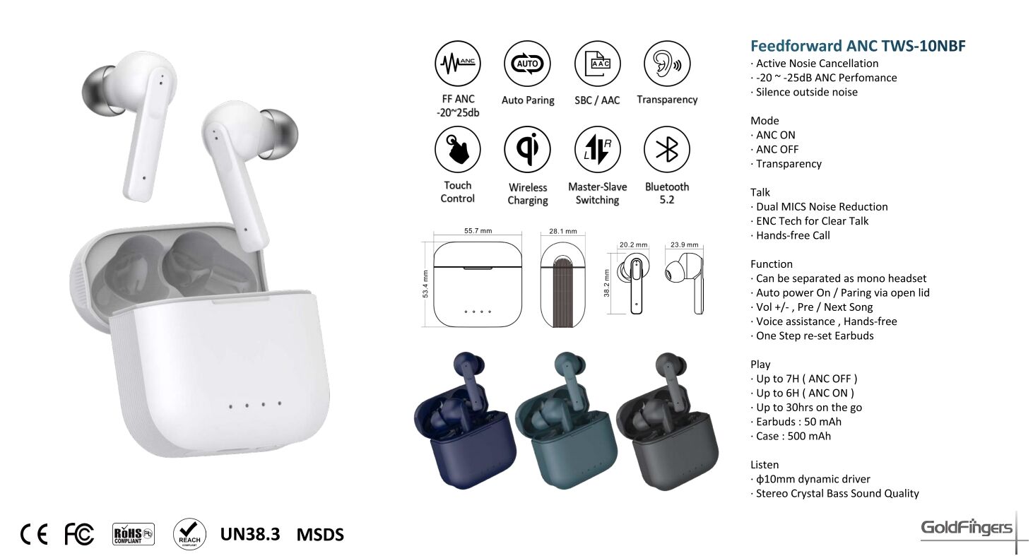 Buy Wholesale China True Wireless Active Hybrid Noise Canceling ...