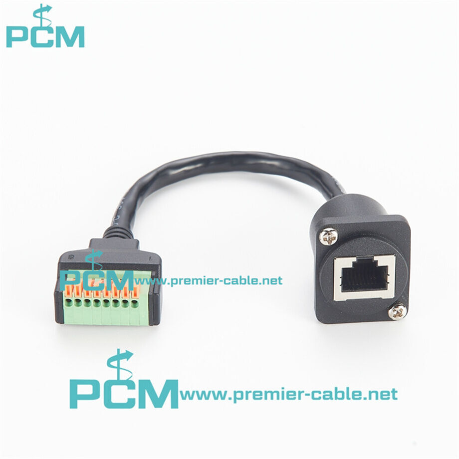 D-type Rj45 Modular Panel Crimping Terminal Connector Rj45 Panel Mount ...