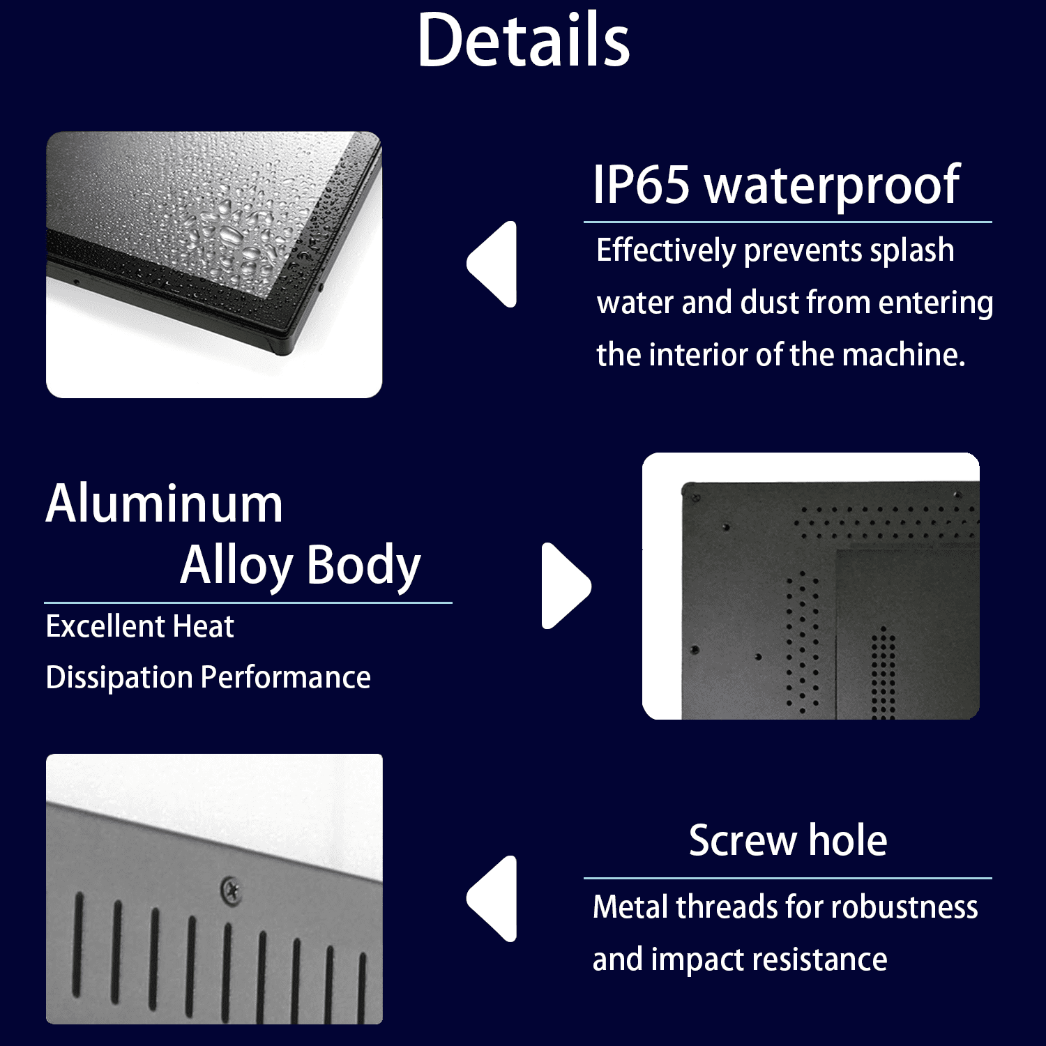 Reliable High Resolution 10.1 Inch Front Ip65 All-in-one Pc Oem ...