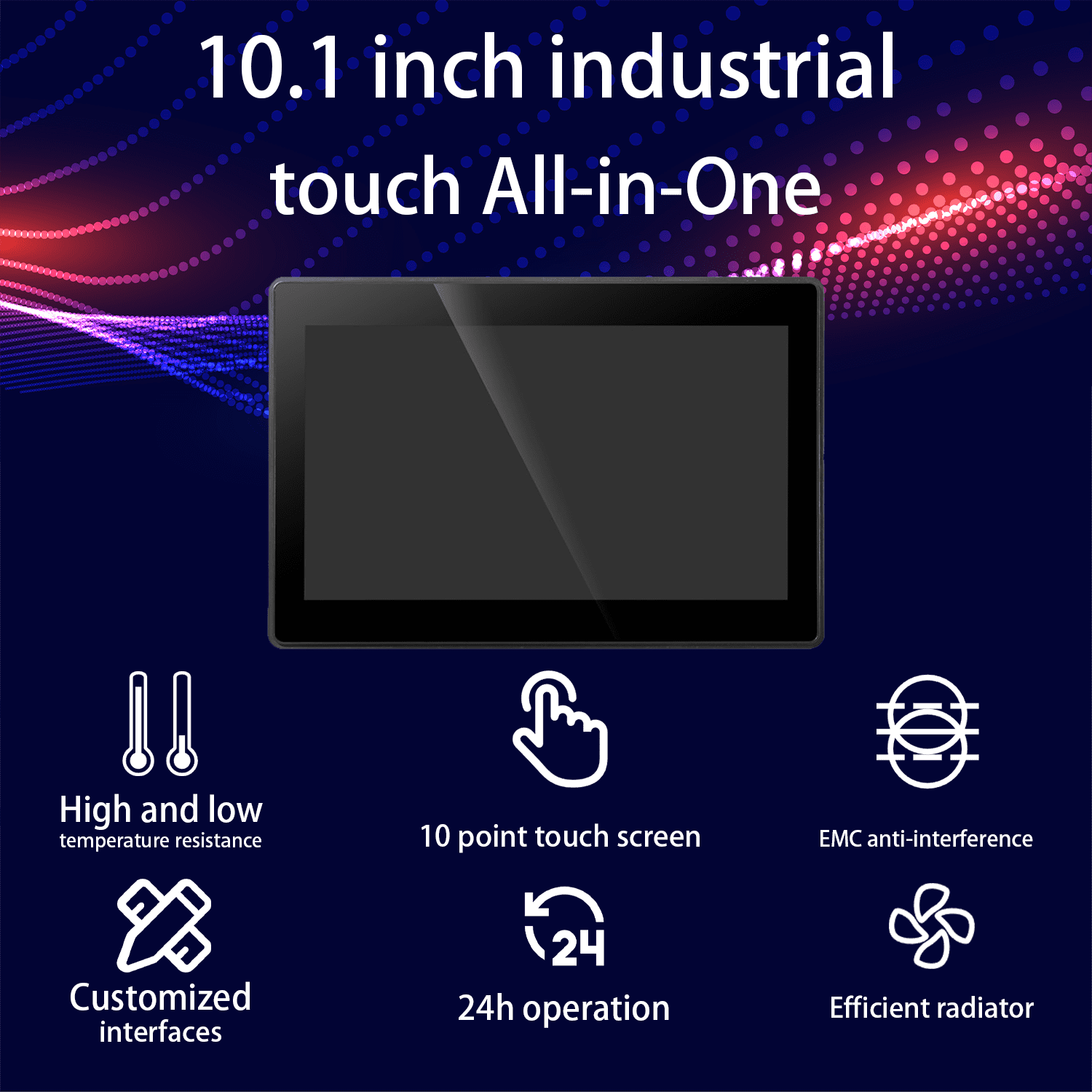 Reliable High Resolution 10.1 Inch Front Ip65 All-in-one Pc Oem ...