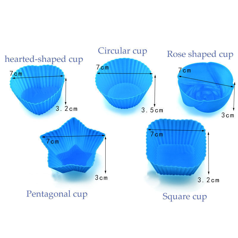 Buy Wholesale China 7cm Rosed Shaped Muffin Cup Round Love Silicone ...