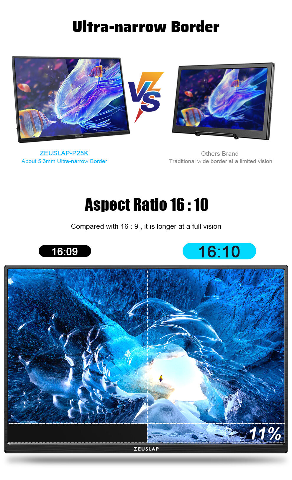 Manufacturer Quarter Hd 1600p Portable Gaming Monitor 16inch Portable ...