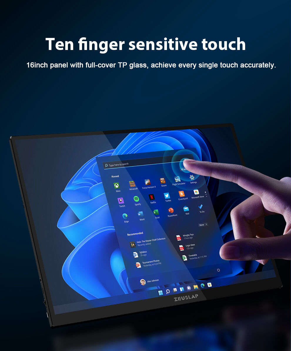 16" 144hz Z16 Max Pro Touch Screen Portable Monitor 2560*1600p 100%srgb ...